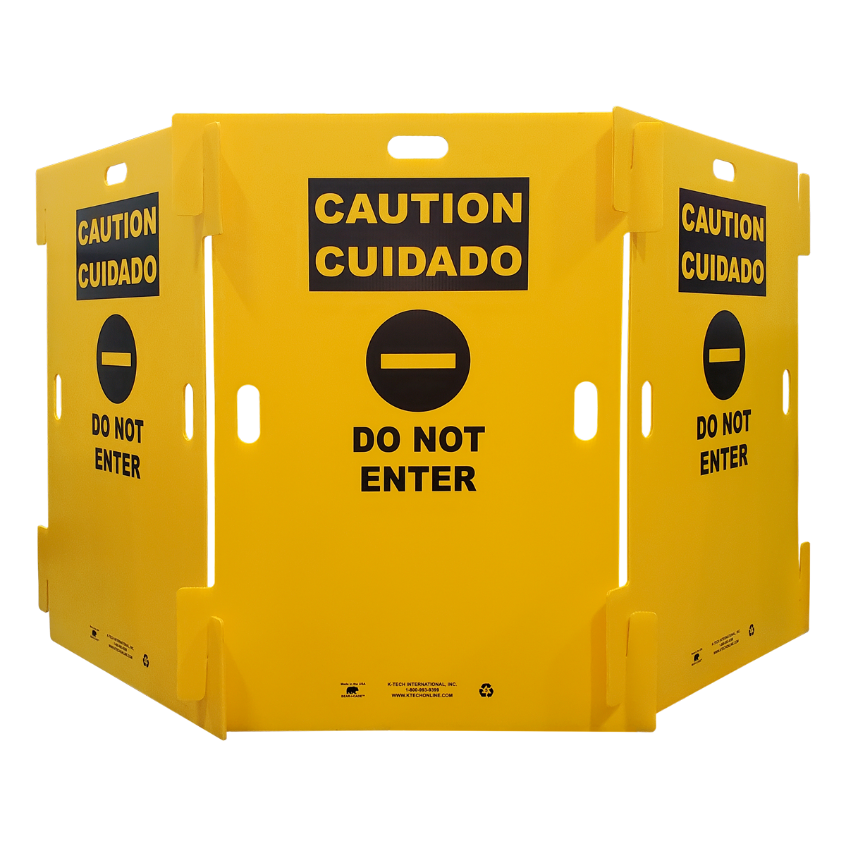 42" Corrugated Plastic 3 Panel Barricade Kit with Anchors & Locks