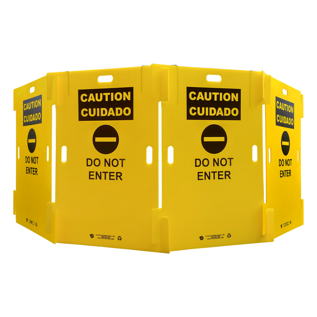 42" Corrugated Plastic 4 Panel Barricade Kit with Anchors & Locks